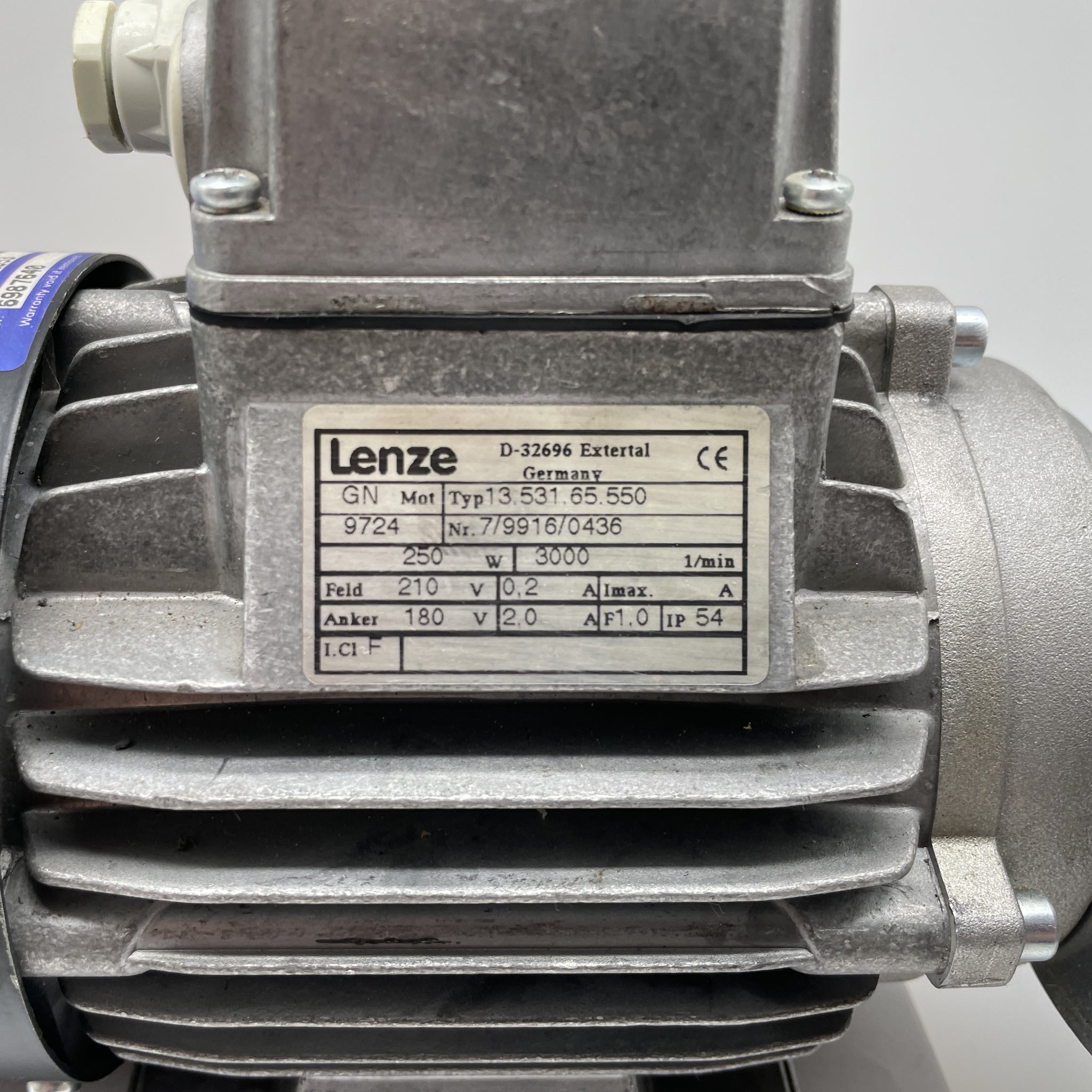 Lenze External Motor, Model D-32696, Type 13.531.65.550, 250 W_3,000 1 ...