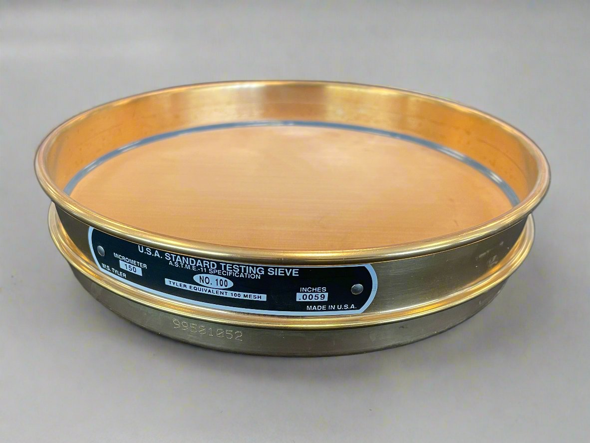 #100 Test Sieve 8" Half-Height Brass W.S. Tyler – PharmParts