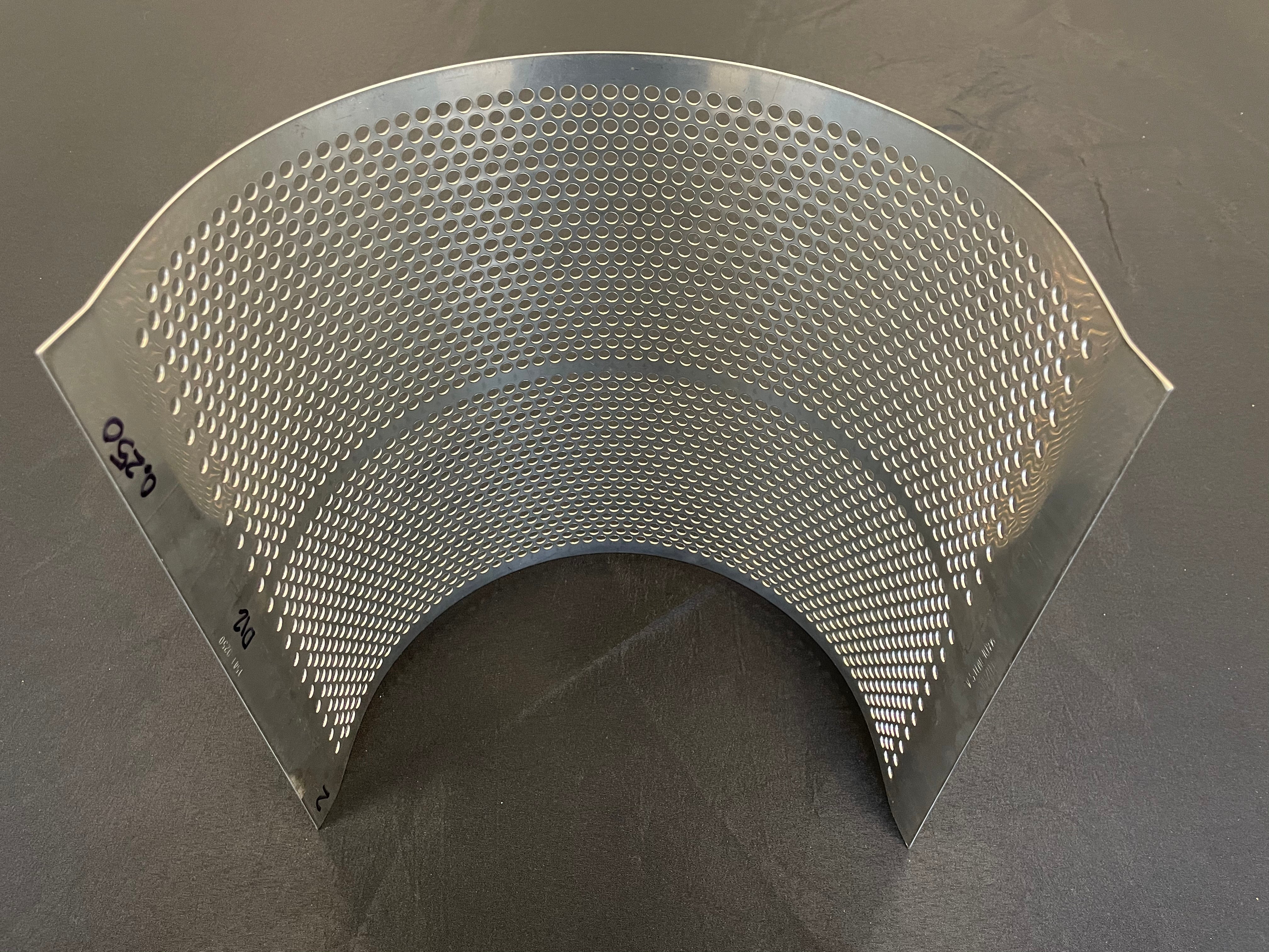 0.250" (3-mesh) Round Hole Screen for Fitzpatrick D12 Fitzmill, OEM Pa ...