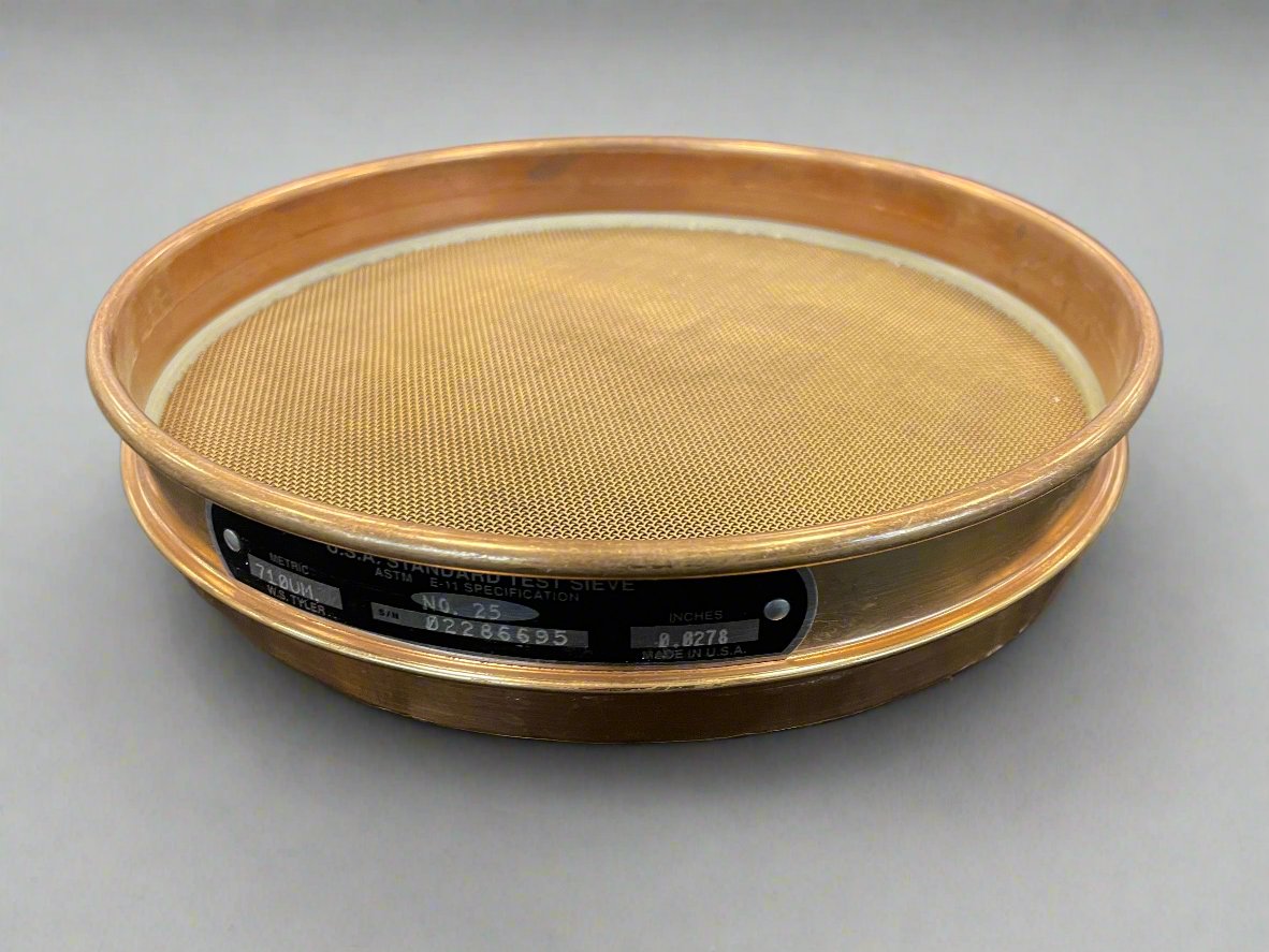 #25 Test Sieve 8" Half-Height Brass W.S. Tyler – PharmParts