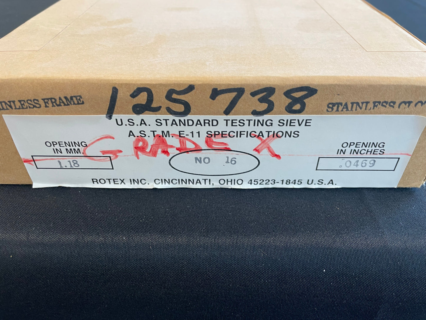 #16 Test Sieve 8" Half Height Stainless Rotex Inc. – PharmParts