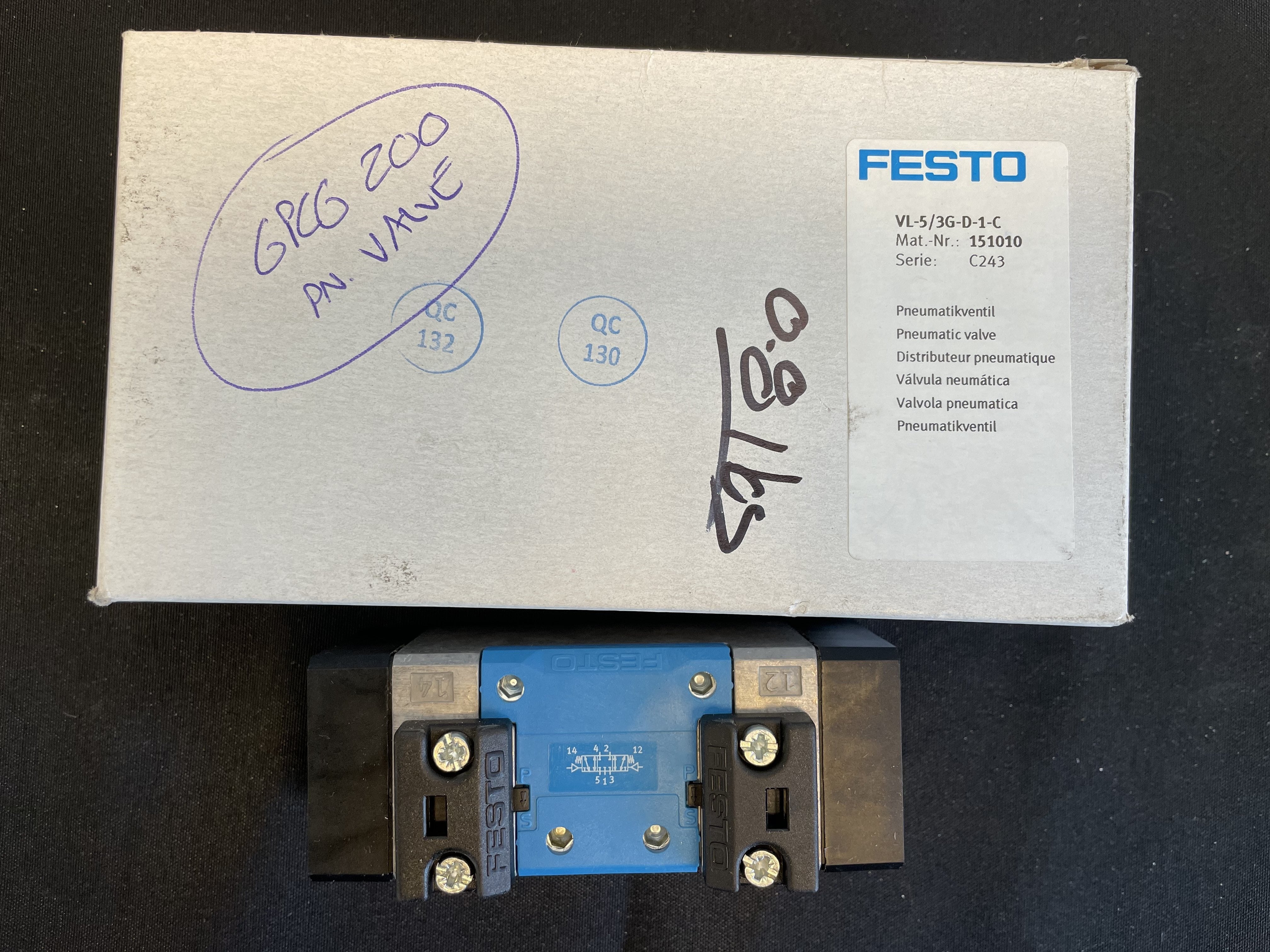 Pneumatic Valve for GPCG200 Glatt – PharmParts