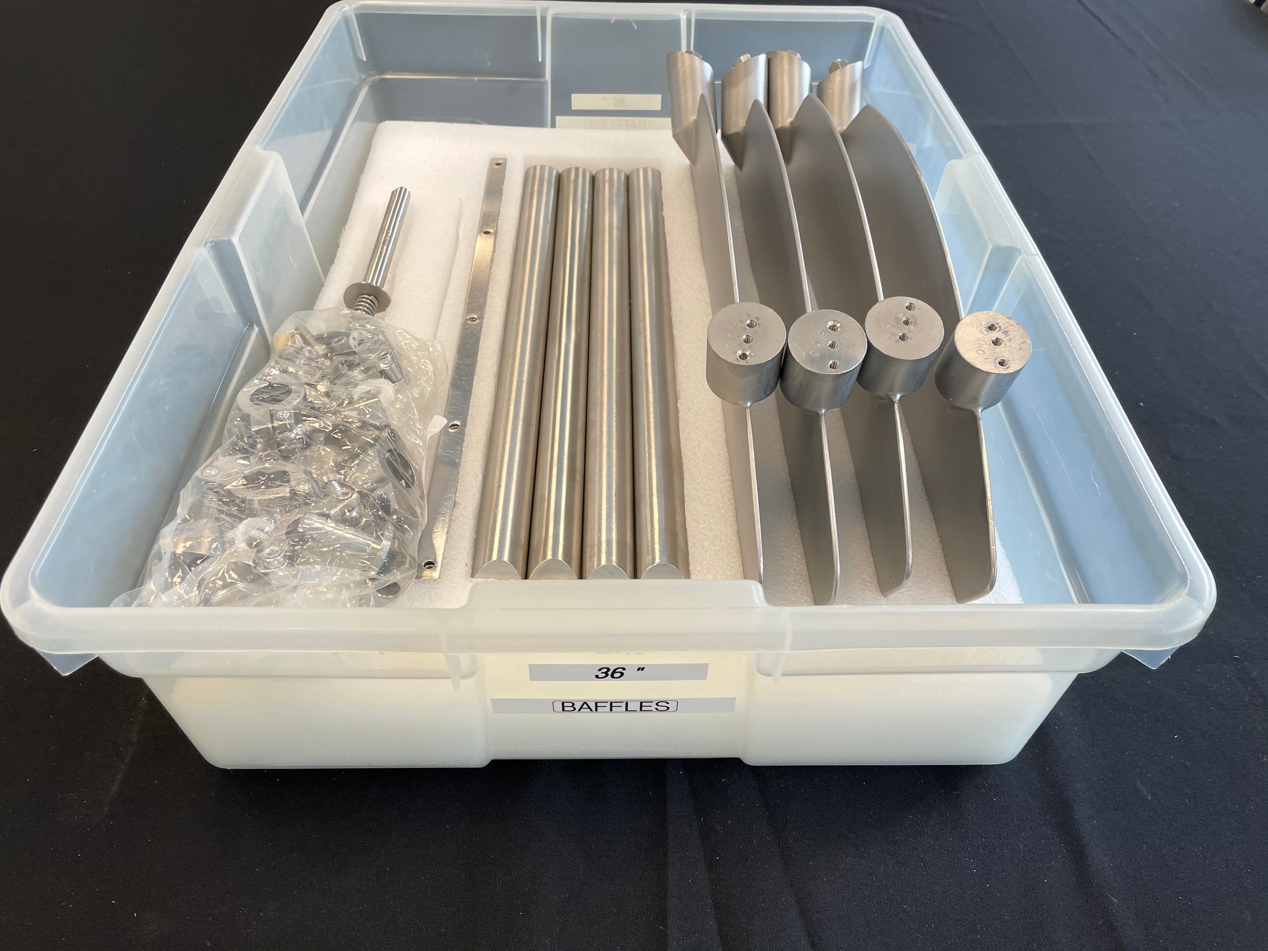 36" Coating Pan Baffle Set with Anti-Slide Bars for a Compulab ...